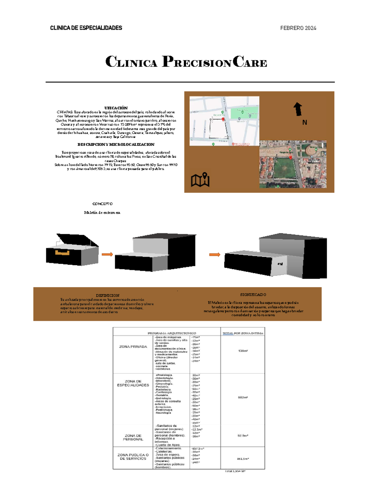 Exposicion 1 - . . CLINICA DE ESPECIALIDADES FEBRERO 2024 CLINICA PRECISIONCARE UBICACIÓN ...