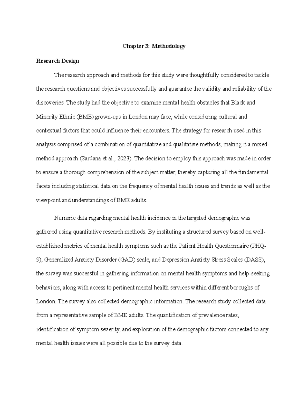 Chapter 3 Methodology - dissertation - Chapter 3: Methodology Research ...