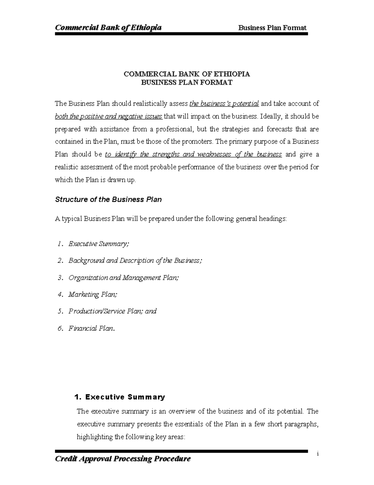 business plan format: it explain how to do business plan in detail ...