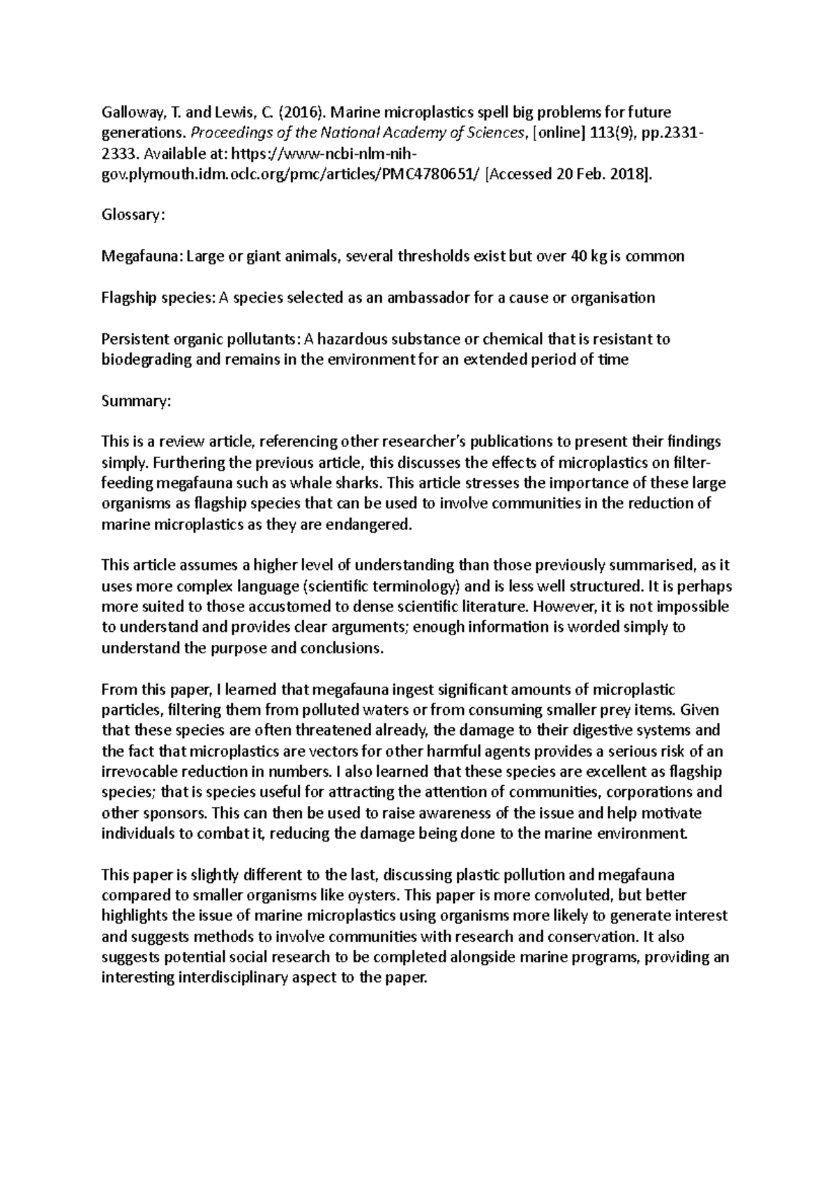 Article Review 3 - A summary of a scientific paper for the OS106PP ...