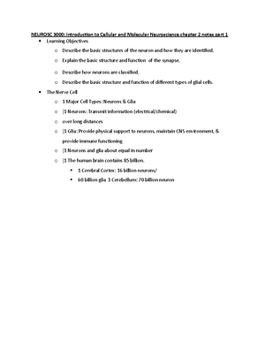NEUROC 3000 chapter 2 (cells of the nervous system) notes part 3 ...