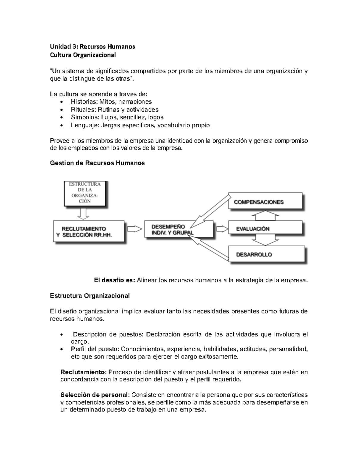 Resumen Administracion parte 1 - Warning: TT: undefined function: 32 Unidad 3: Recursos Humanos ...