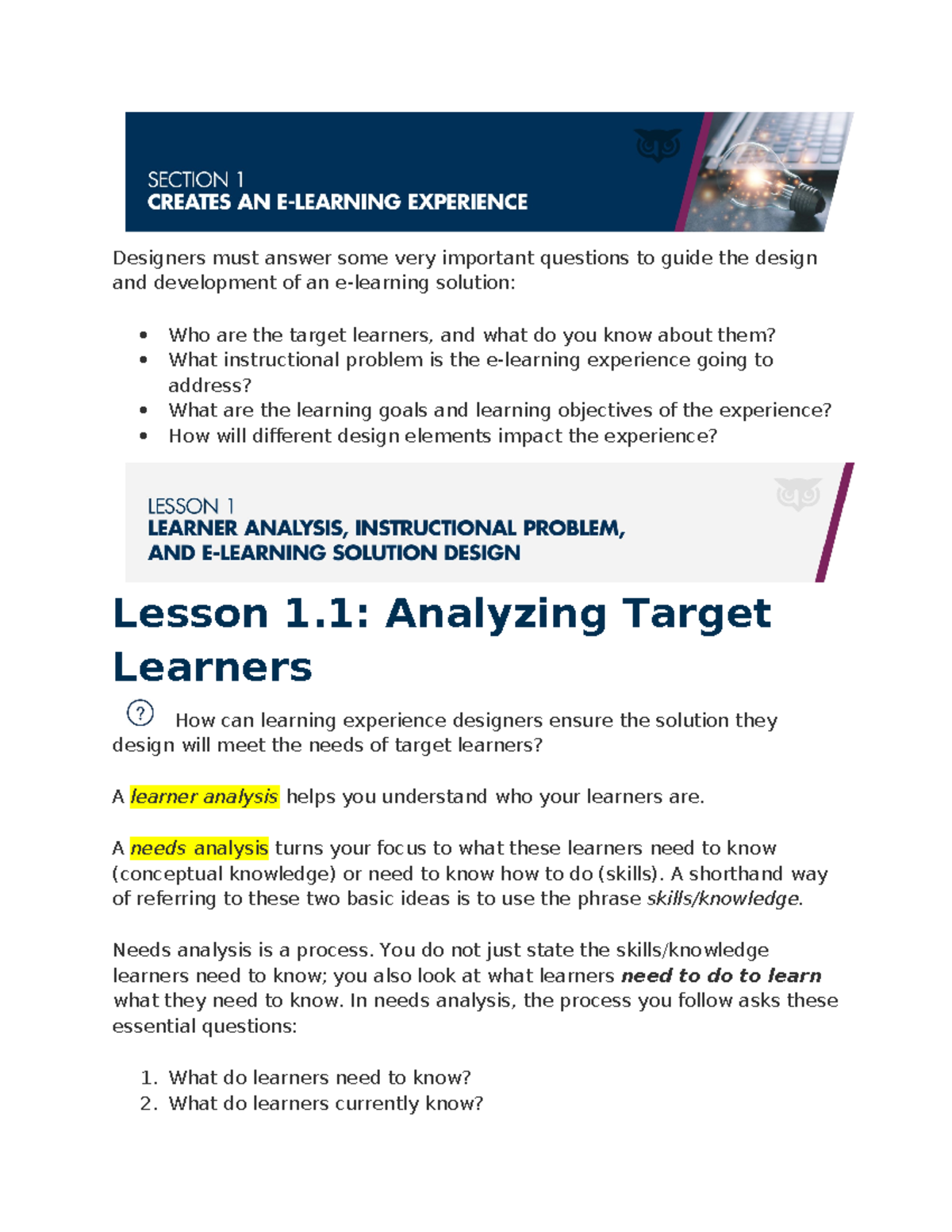 D99 Notes - Designers must answer some very important questions to ...