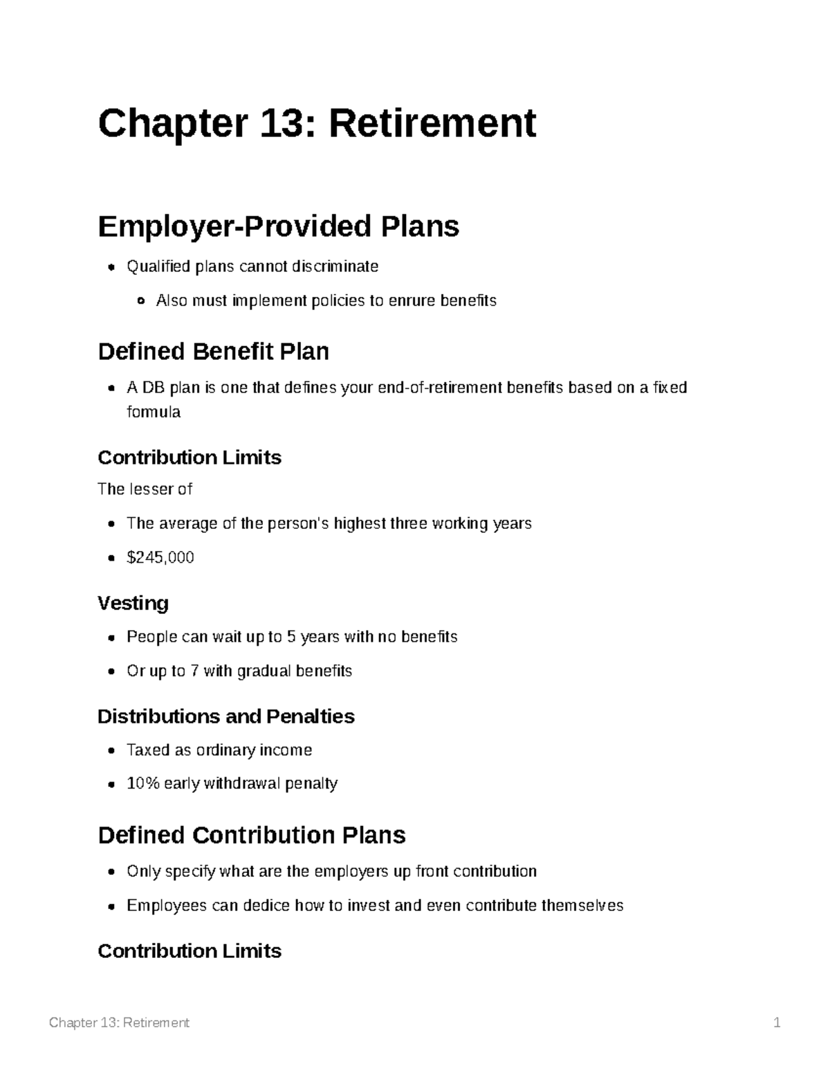Chapter 13 Retirement - Chapter 13: Retirement 1 Chapter 13: Retirement ...