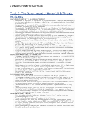 AQA A Level Tudors Guide Elizabeth I - Revision Guide: E Revision Guide ...