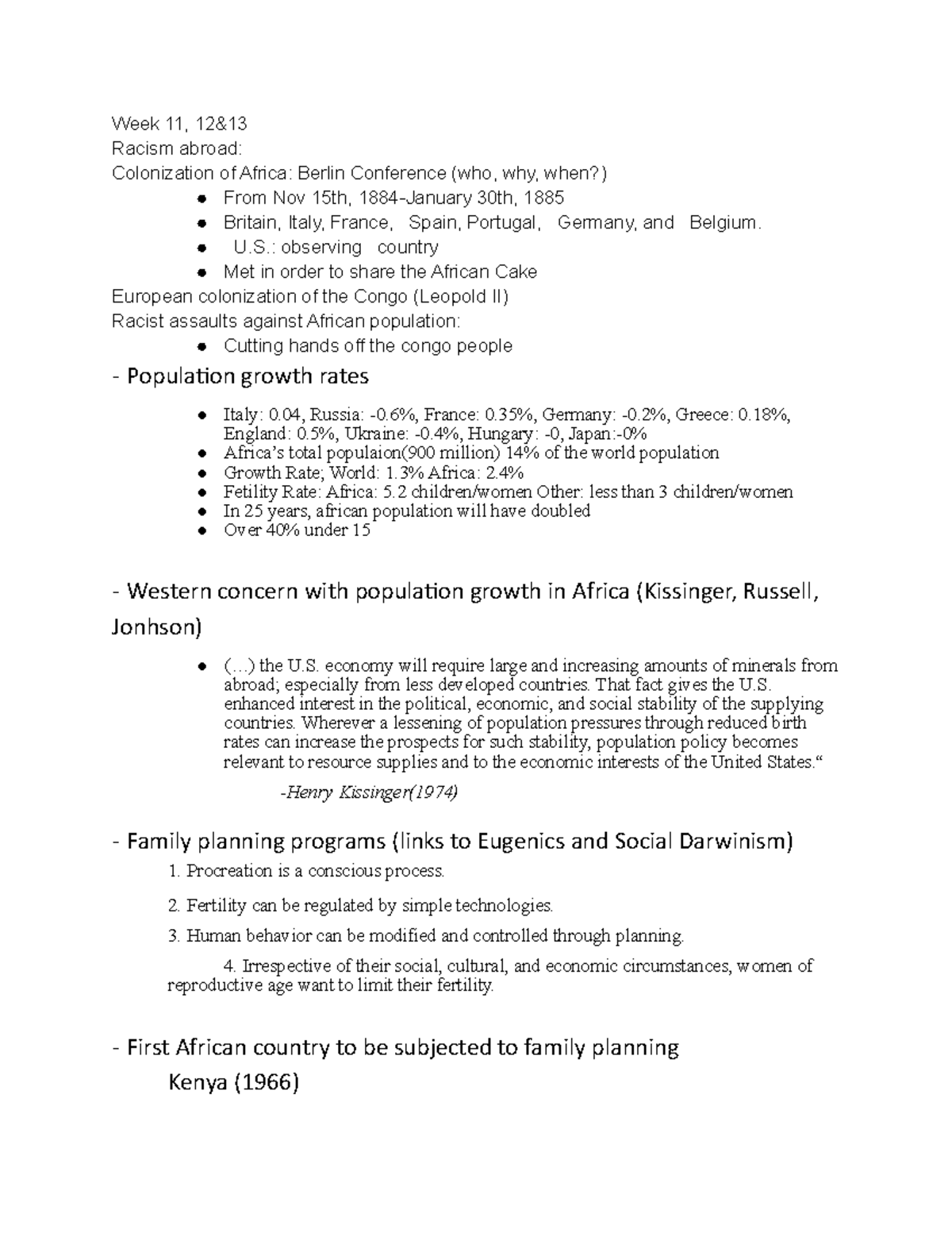 Race in America Exam 3 Study Guide - Week 11, 12&13 Racism abroad ...