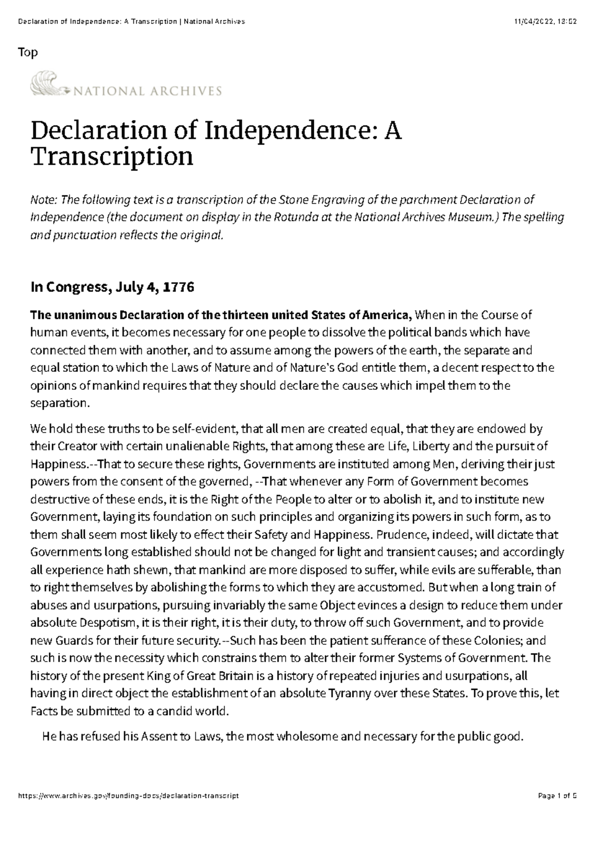 1776 US Declaration of Independence e2ecb39f72bfa5bc3cc62d867cde4c7d ...