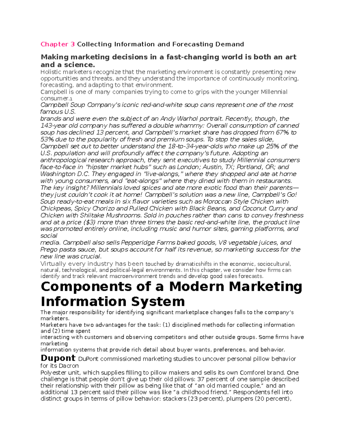 Chapter 3 Collecting Information and Forecasting Demand - Holistic ...