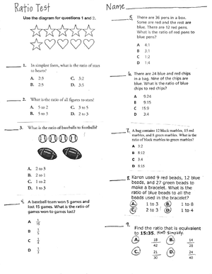 Ratio 6 - Common Core Math 7 EOG Questions- Ratios and Proportional ...