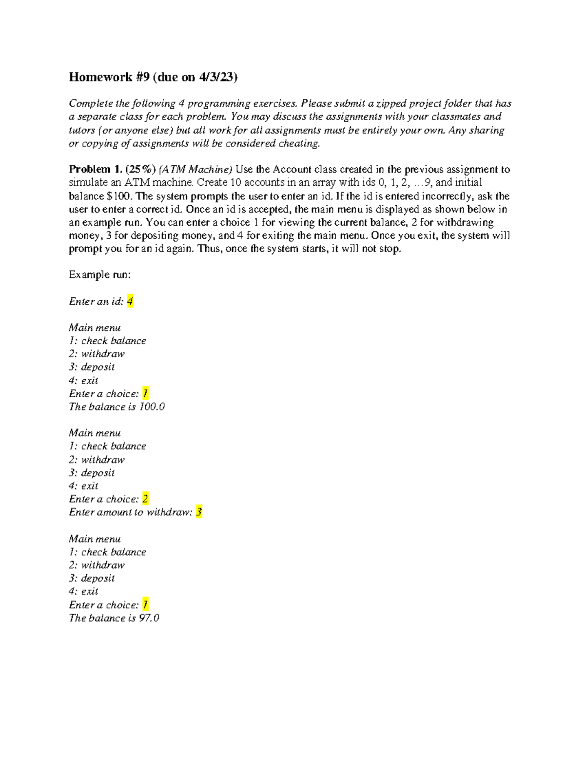 Homework 09 - .... - Homework #9 (due on 4/3/23) Complete the following ...
