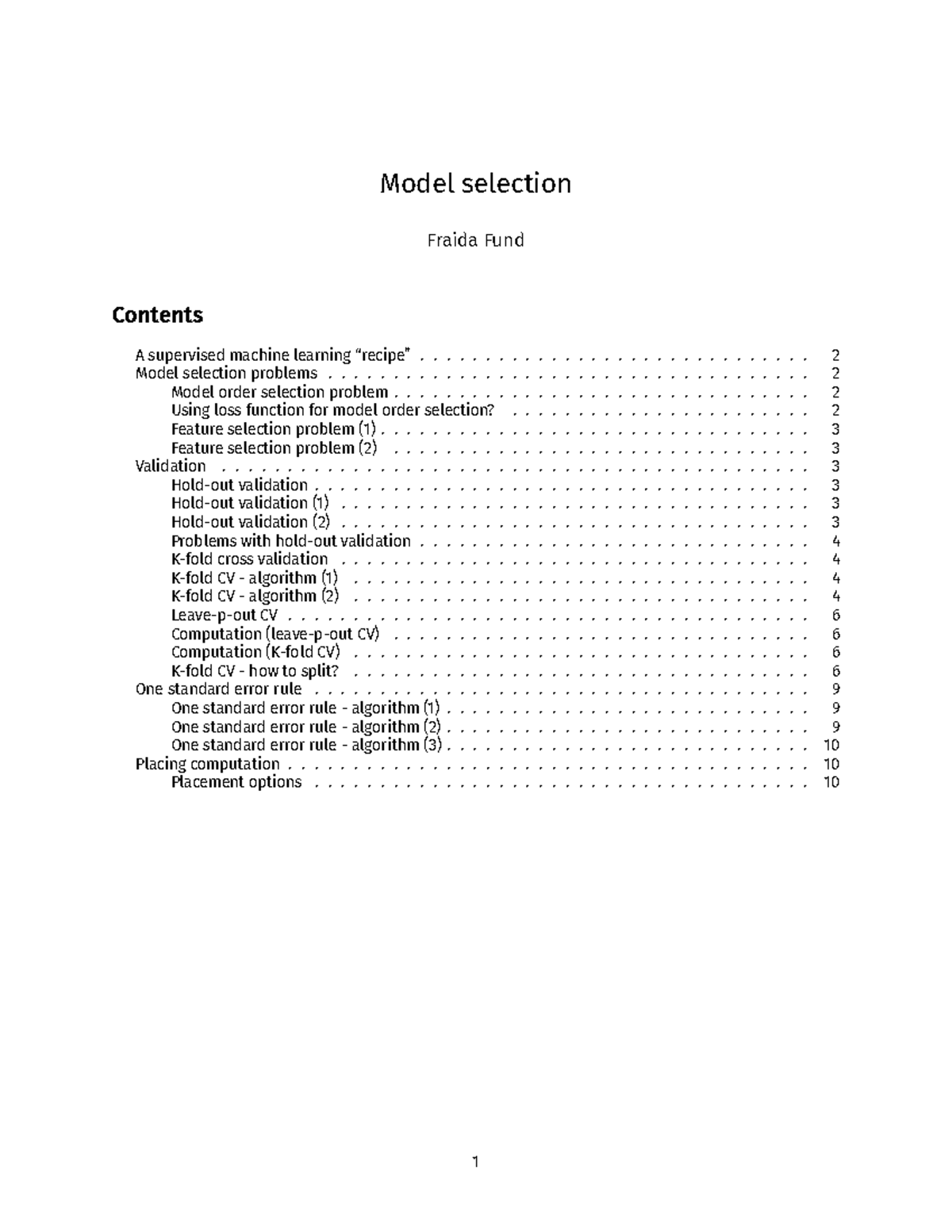 4-model-order - sdasda - Model selection Fraida Fund A supervised machine learning “recipe ...