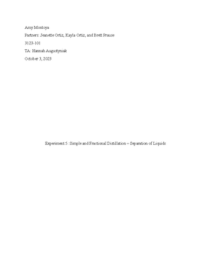 Experiment 6: Steam Distillation of Orange Oil - Amy Montoya Partners ...