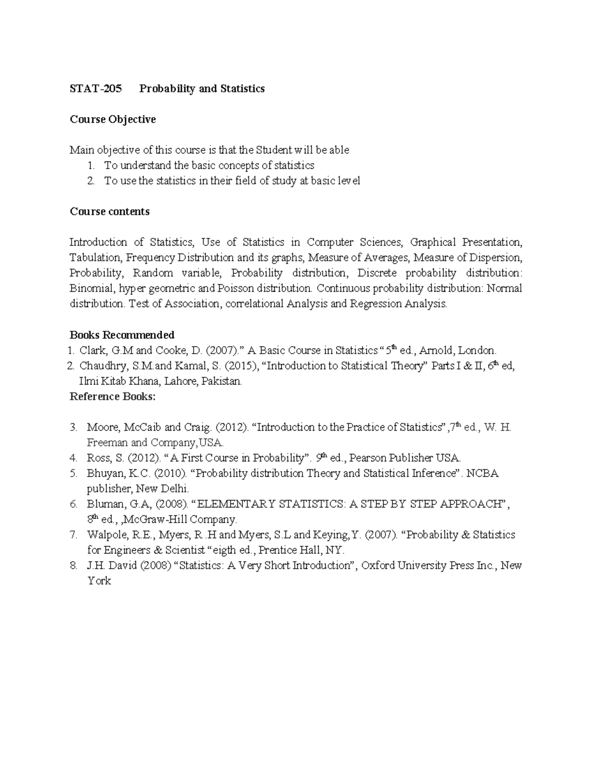 STAT-205-1 - this is the outline it might be helpful - STAT-205 ...