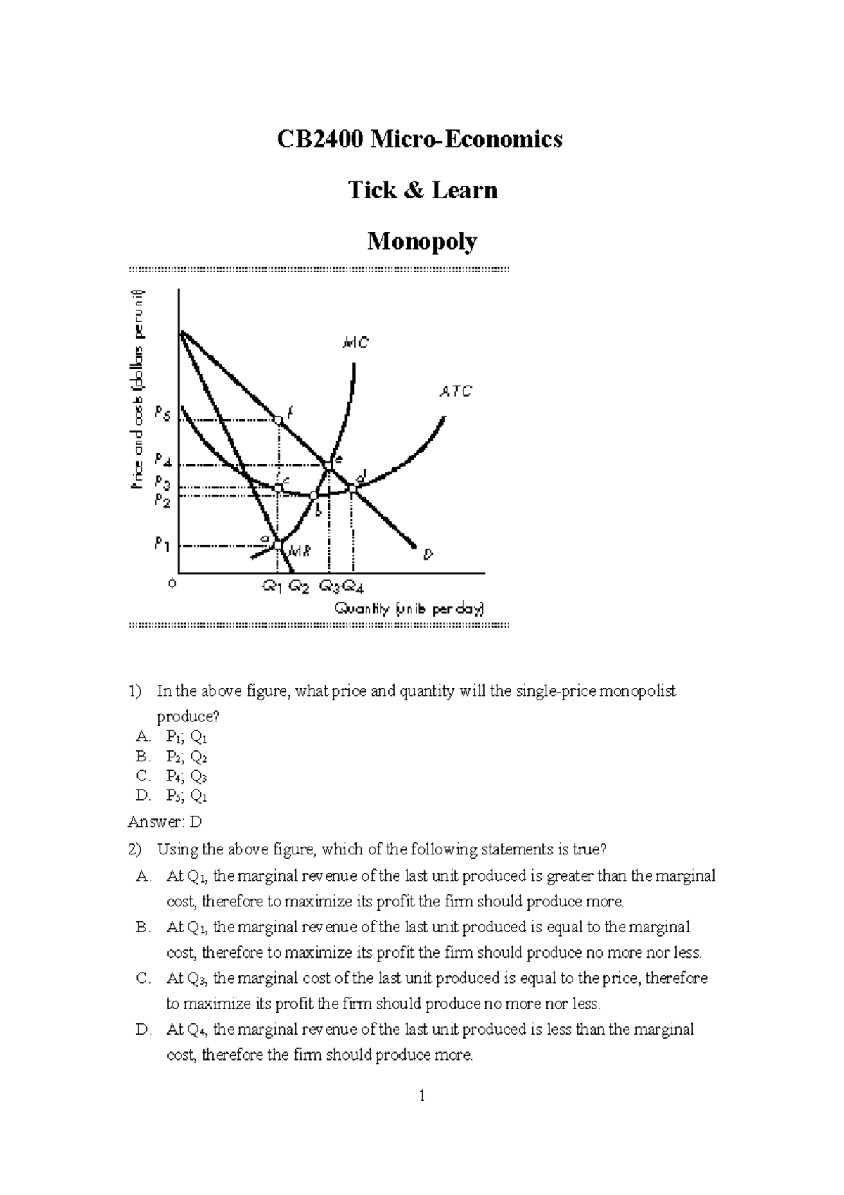 %2809%29+CB2400+Tick+%26+Learn learn + Monopoly - CB2400 Micro-Economics Tick & Learn Monopoly ...