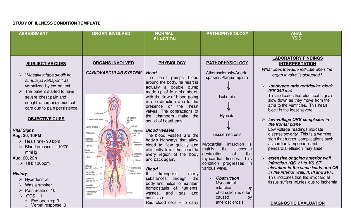 SIC Myocardial-Infarction - STUDY OF ILLNESS CONDITION TEMPLATE ...