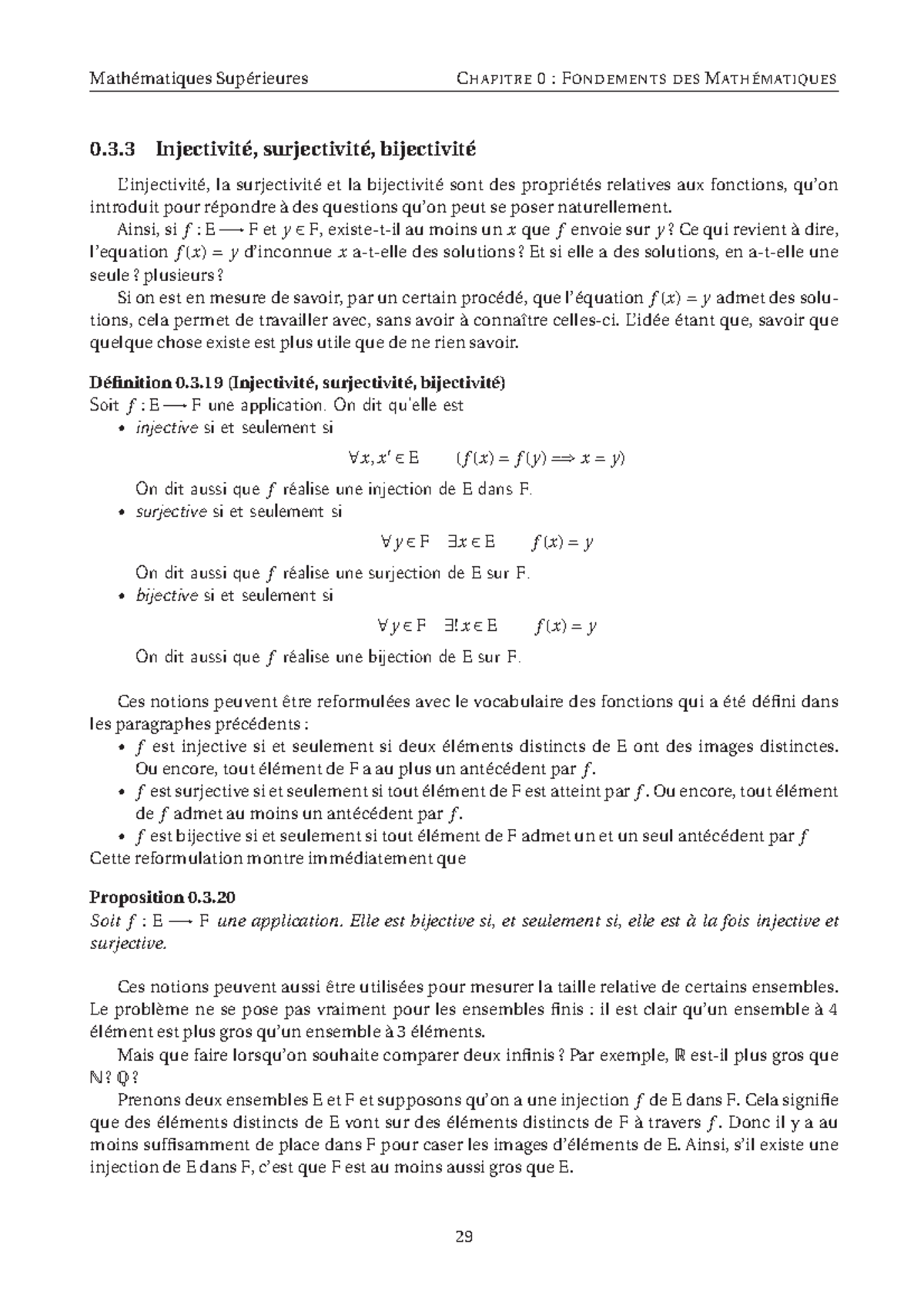 Cours-8-Mathematique - 0.3 Injectivité, surjectivité, bijectivité L ...