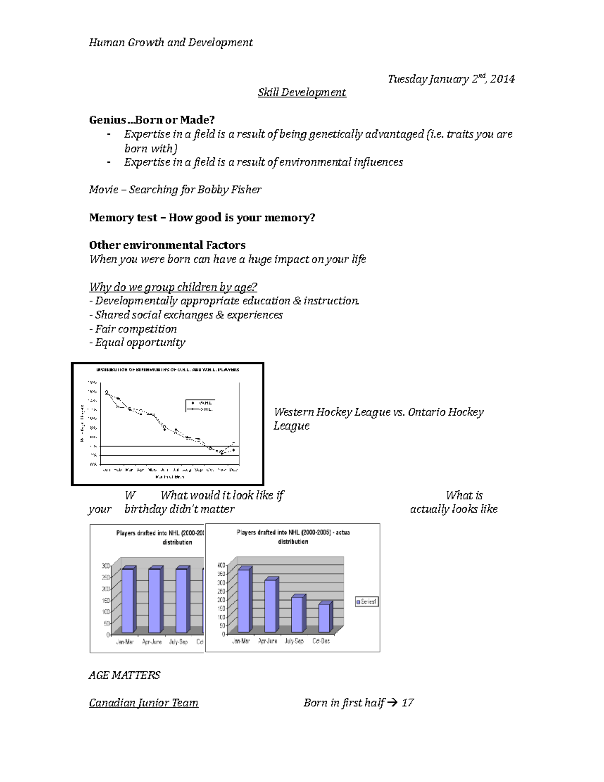 Human Growth & Development - Lecture notes - gd notes 2 - Human Growth ...