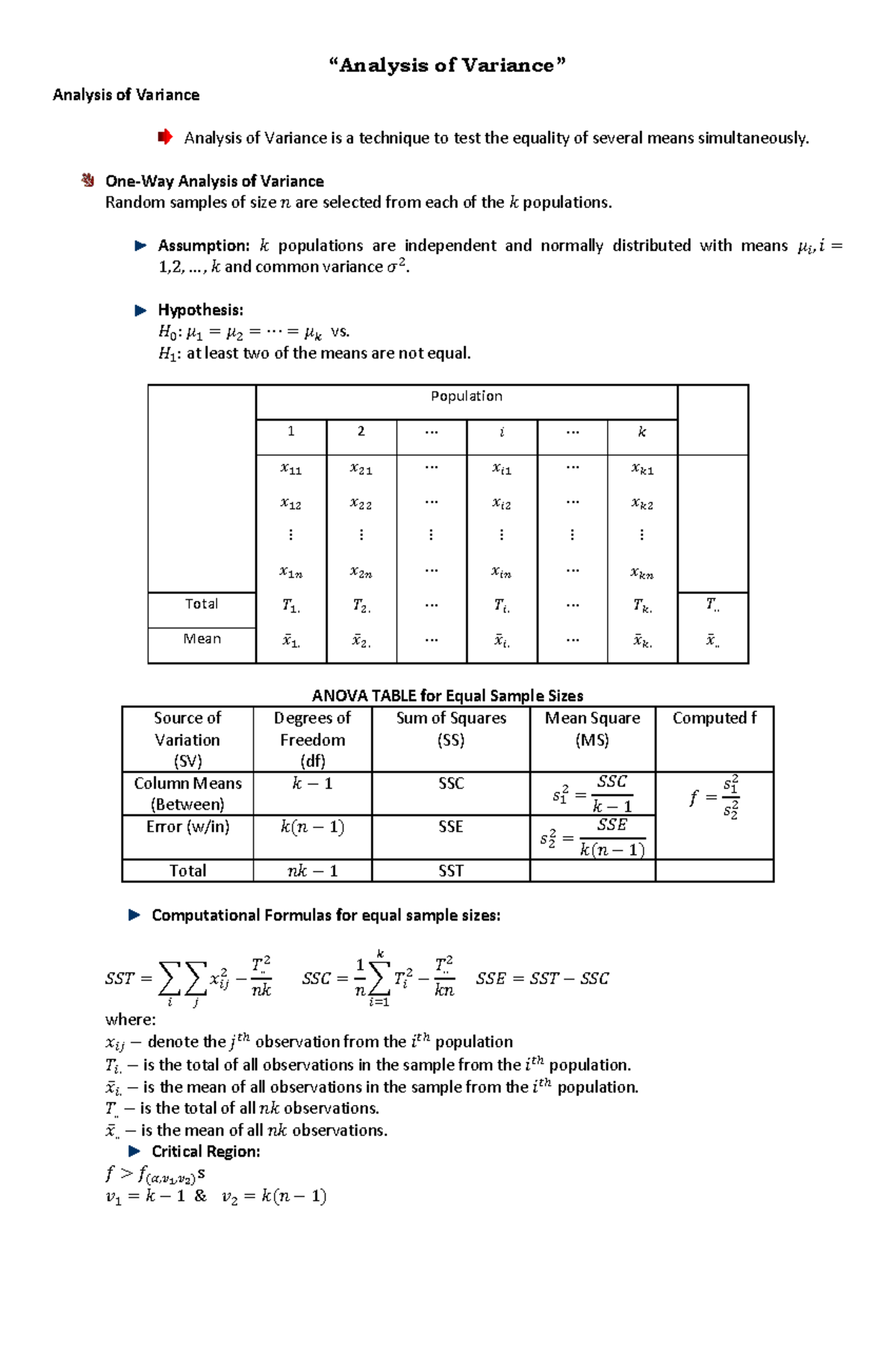 Analysis of Variance with LSD - “Analysis of Variance” Analysis of ...