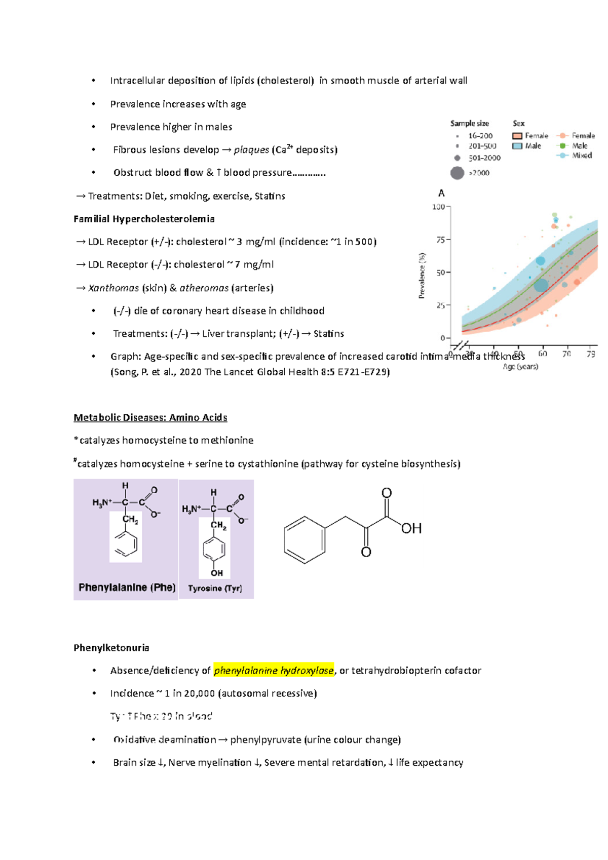 Bio Note 15 - Lecture notes 1 - Intracellular deposition of lipids ...
