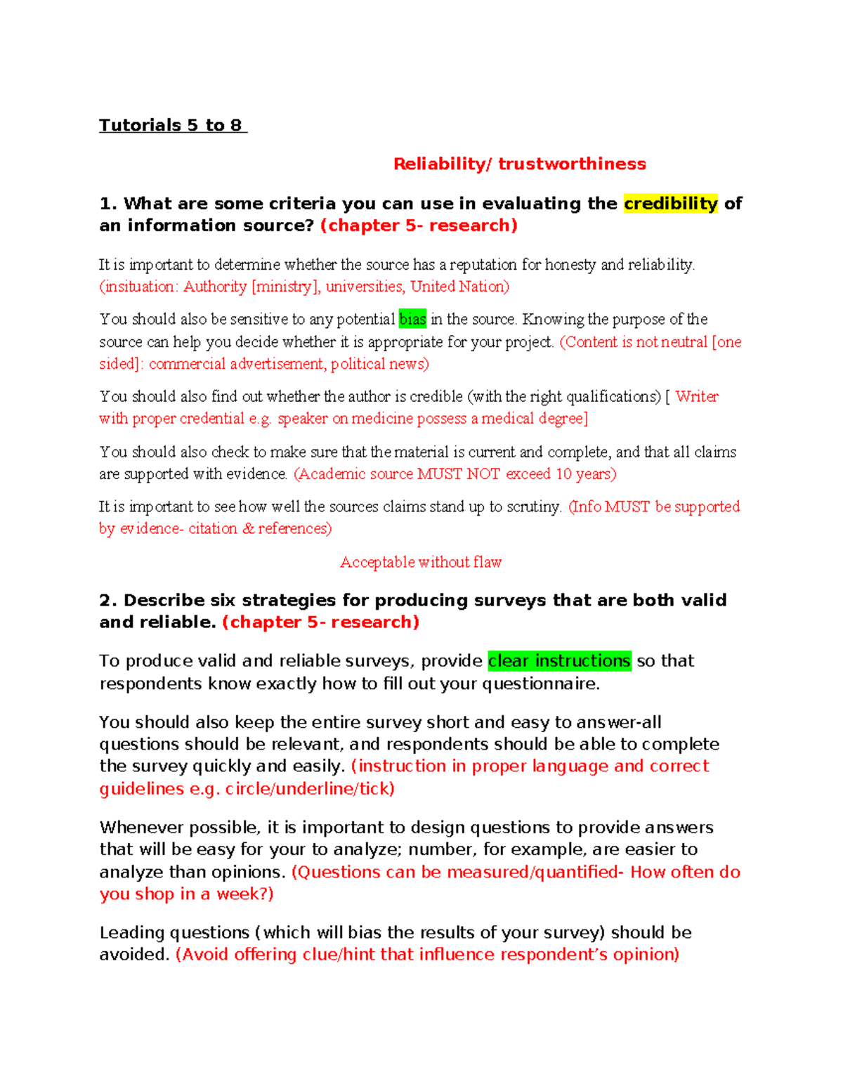 Tutorials 5 to 8 - no description - Tutorials 5 to 8 Reliability ...