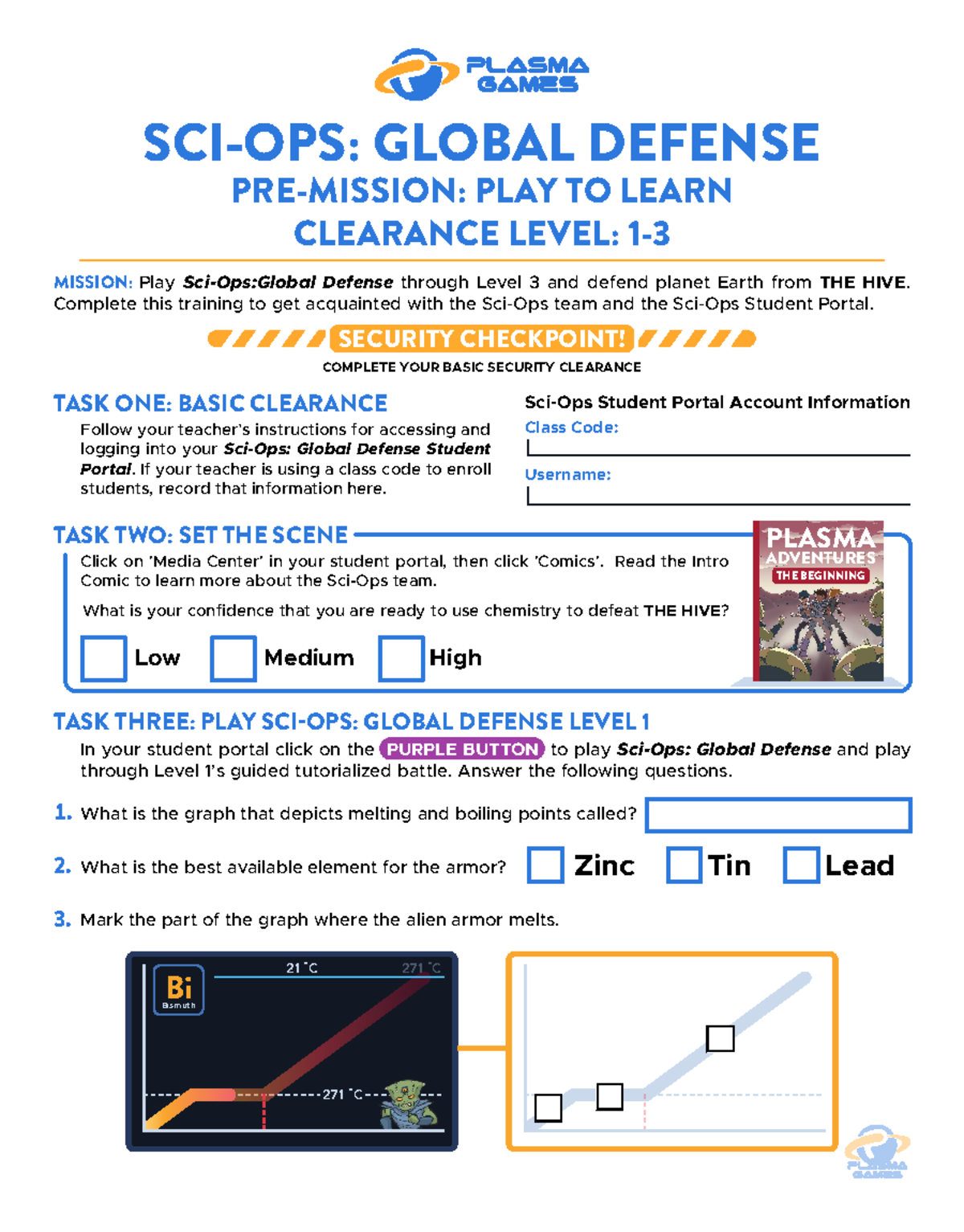 Sci-Ops Play to Learn- Levels 1 to 3 Chem - SCI-OPS: GLOBAL DEFENSE PRE ...