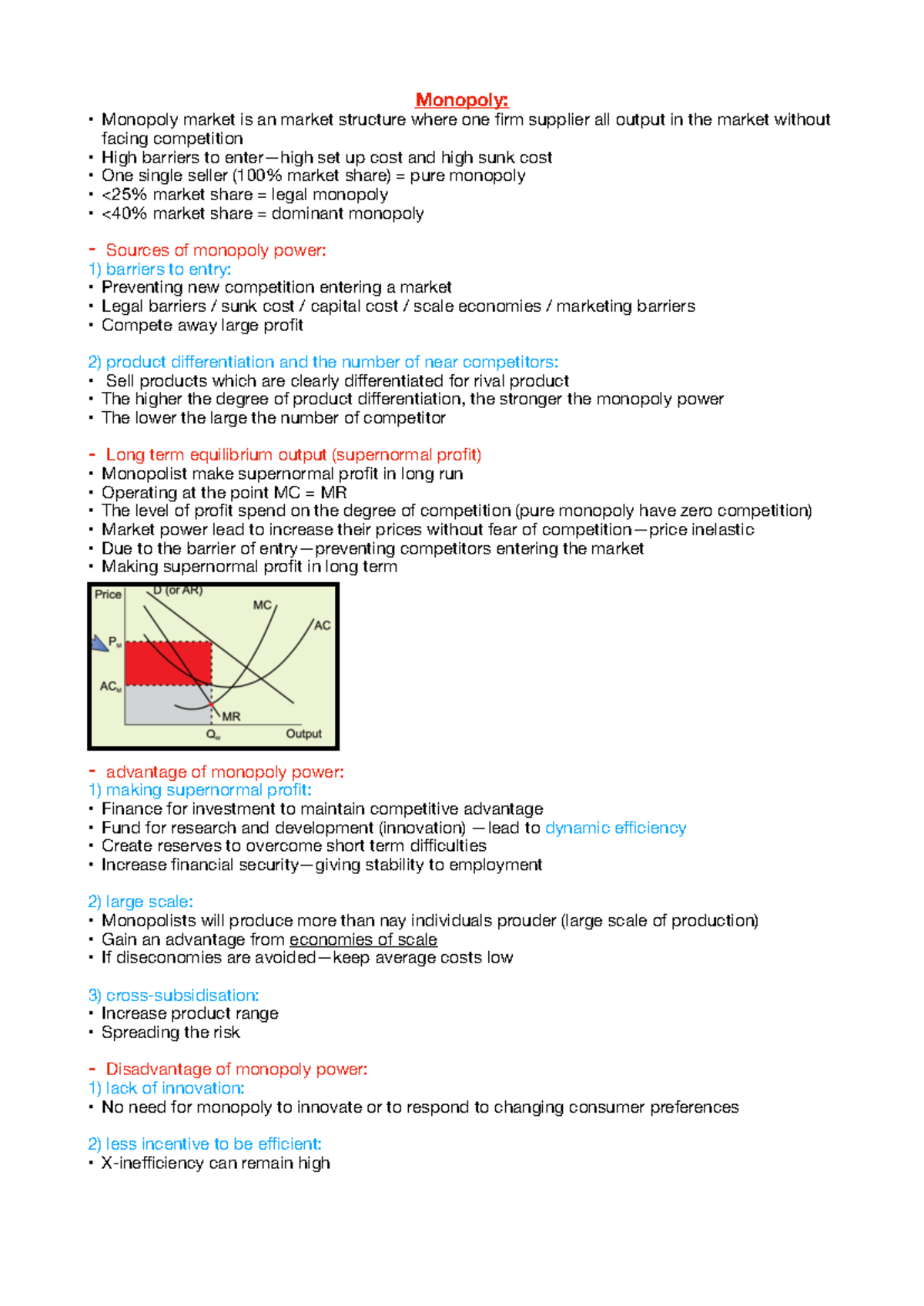 Monopoly - Monopoly: Monopoly market is an market structure where one ...