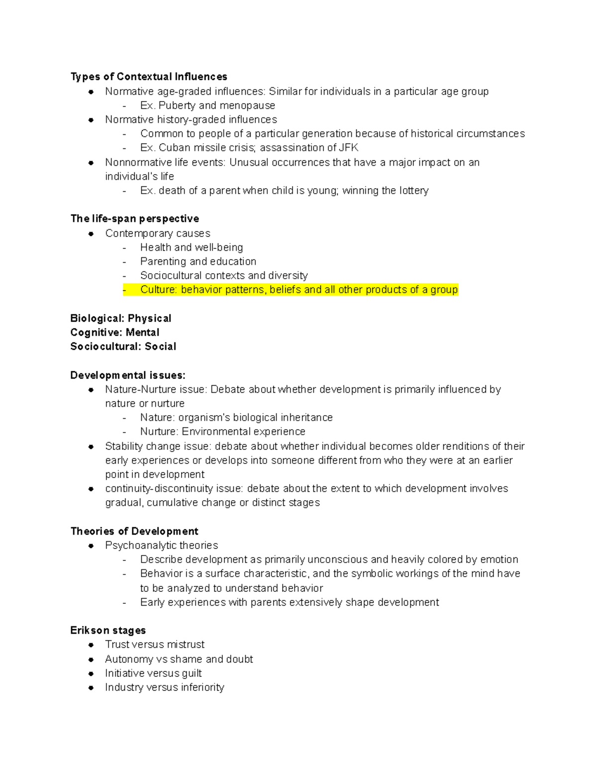 Class notes 9 4 24 - First lecture: Chapters 1&2 Lightfoot - Types of ...