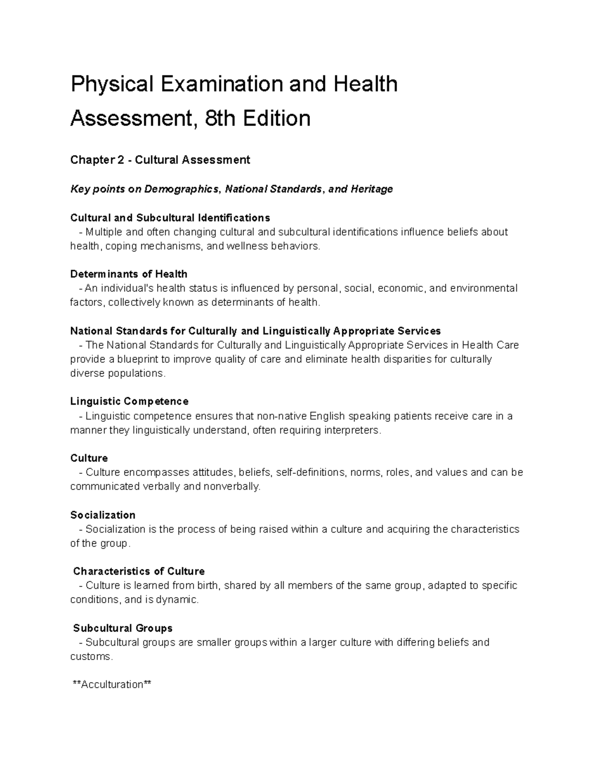 Physical Examination and Health Assessment, CH 2 - Physical Examination ...