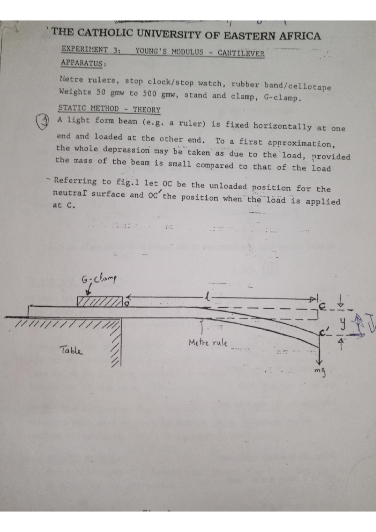 Young's Modulus experiment - Development of psychology - Studocu