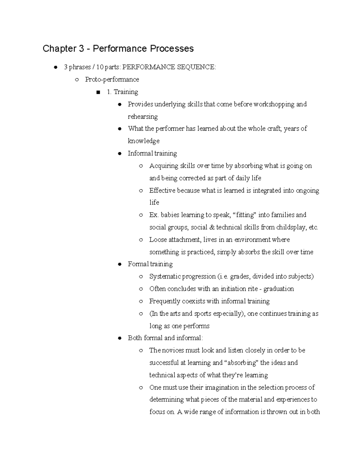 Intro to Performance Studies Chapter 3 Reading Notes - Chapter 3 ...