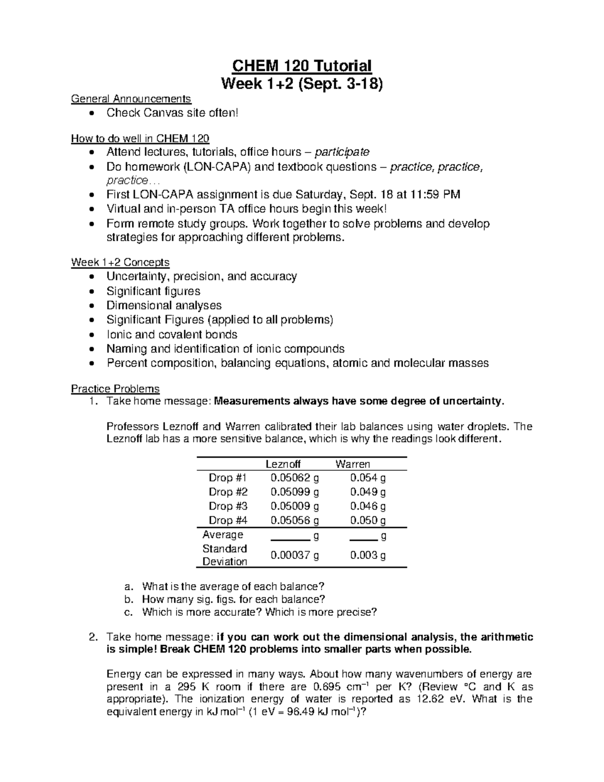 Chem Tut - Understanding course content with help from the tutorial ...