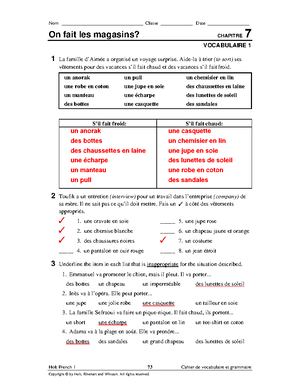 Chap01 - ssss - Holt McDougal French 1 1 Activities for Communication ...