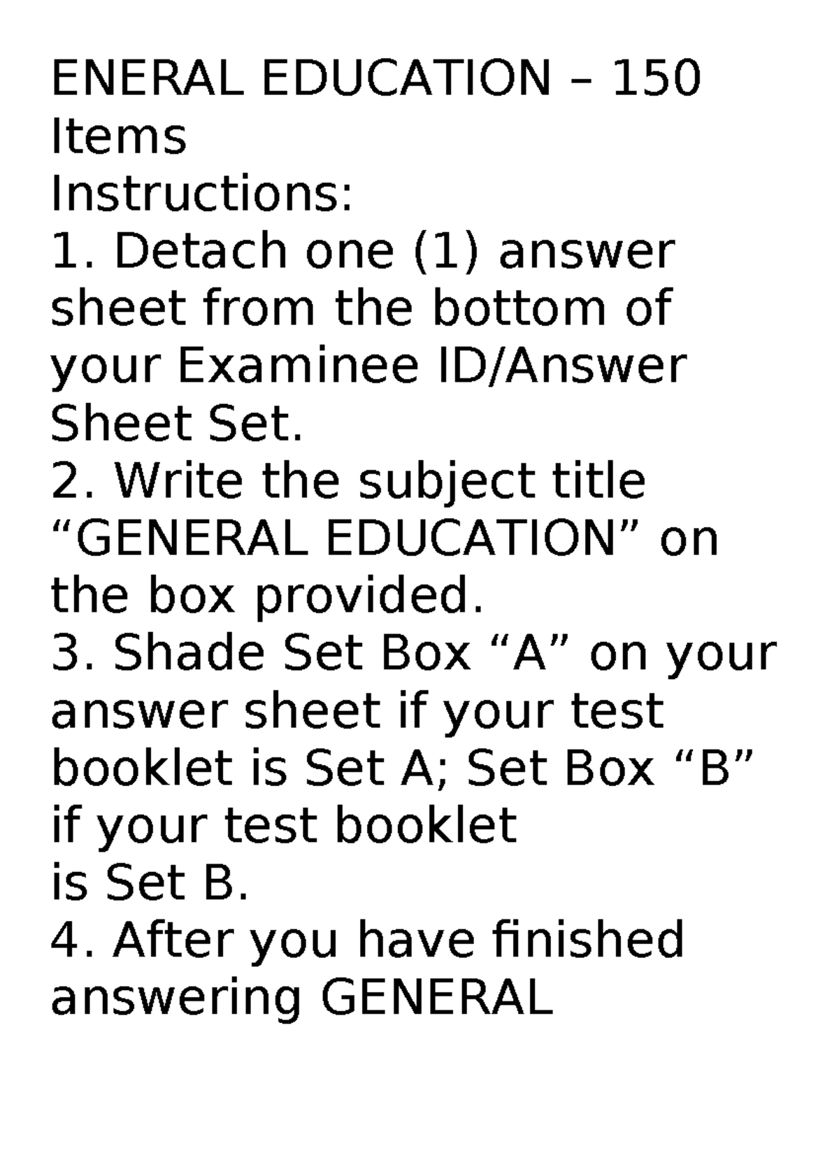 General education reviewer (Licensure Examination for Teacher) - ENERAL ...