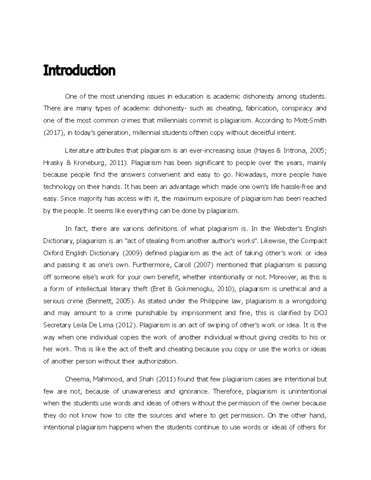 Group 6 Final Manuscript - Introduction One of the most unending issues ...