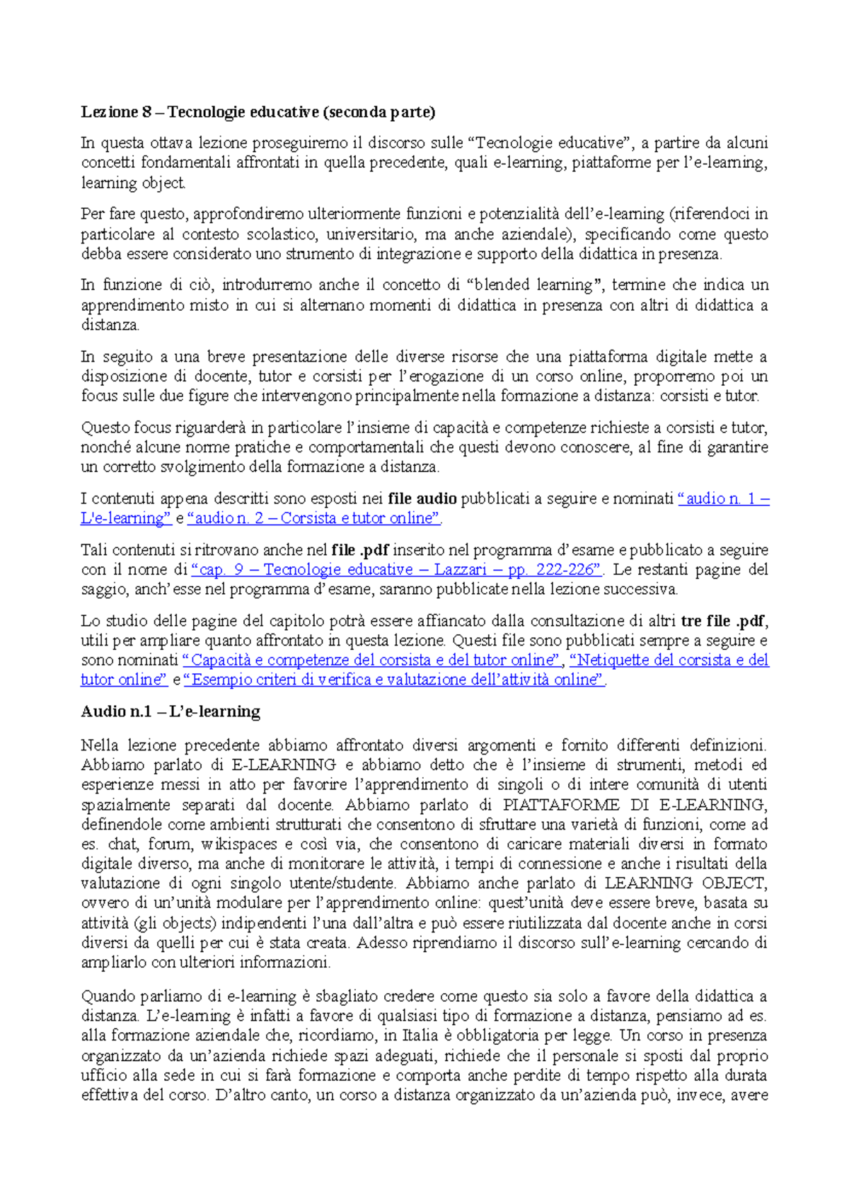 Lezione 8 - Informatica modulo b Ricotta - Lezione 8 – Tecnologie ...