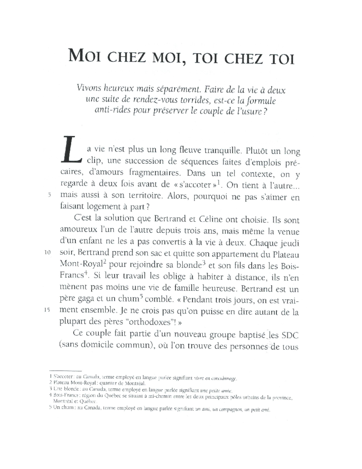 Moi chez moi, toi chez toi - Fren 212.3 - Studocu