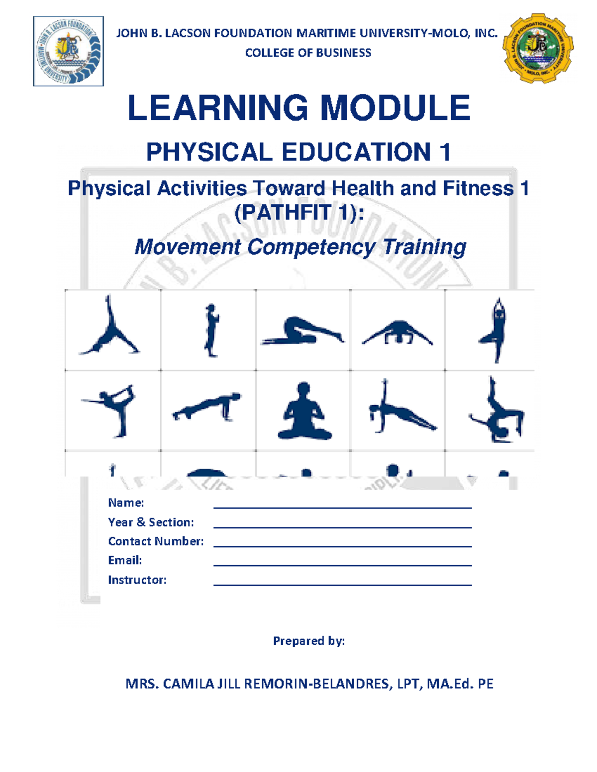 Pdfcoffee - notes - LEARNING MODULE PHYSICAL EDUCATION 1 Physical ...