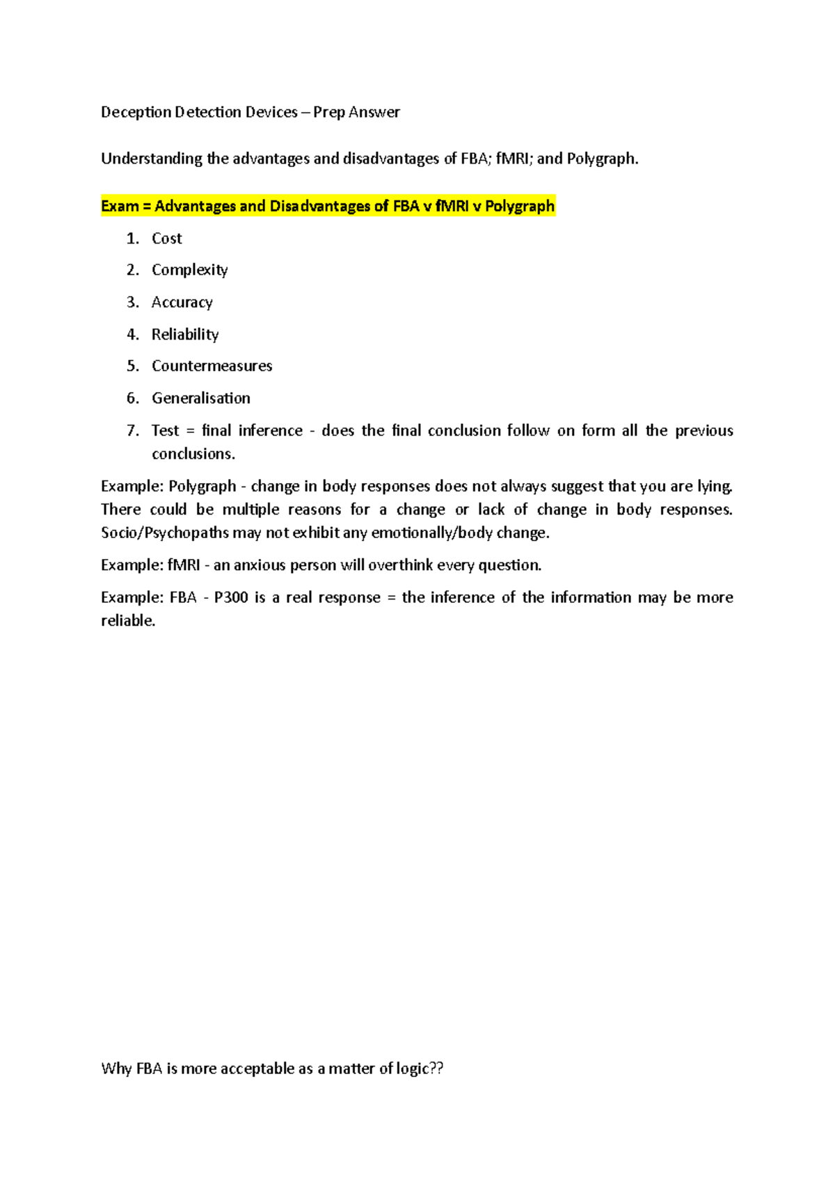 Deception Detection Devices - Prep Answer - Deception Detection Devices ...