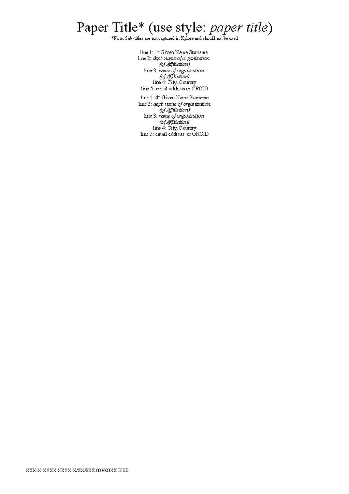 Conference-template-A4 - Paper Title* (use style: paper title) *Note ...