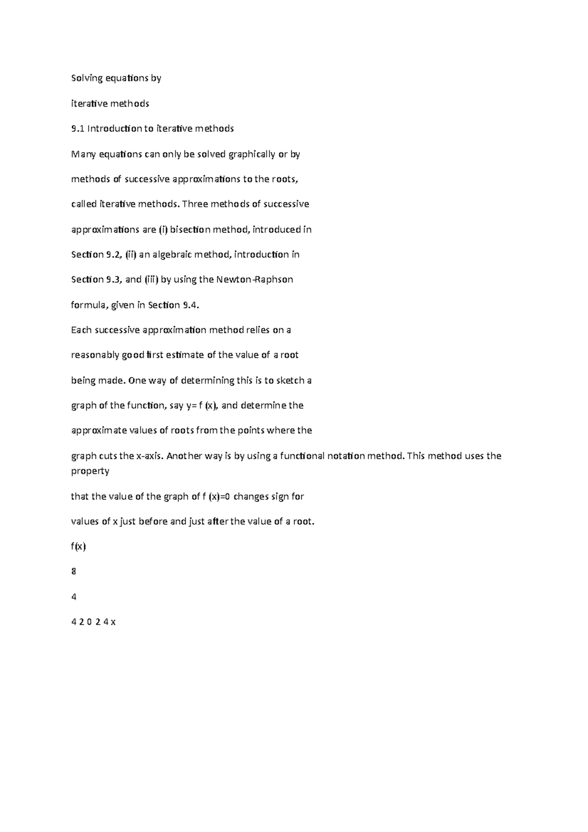 Solving equations by - Solving equations by iterative methods 9 ...