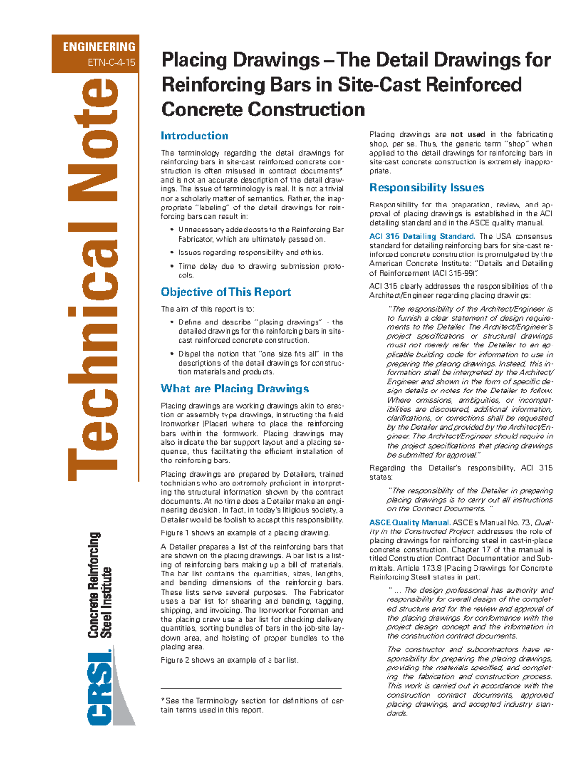 Placing Drawings ETN-C-4-15 - ENGINEERING ETN-C-4- Technical Note ...
