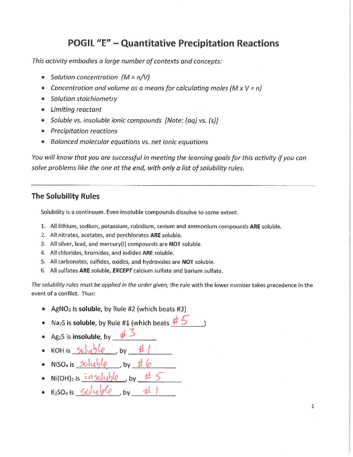 Recitation #4 answers - Needed notes - POGIL Quantitative Precipitation ...