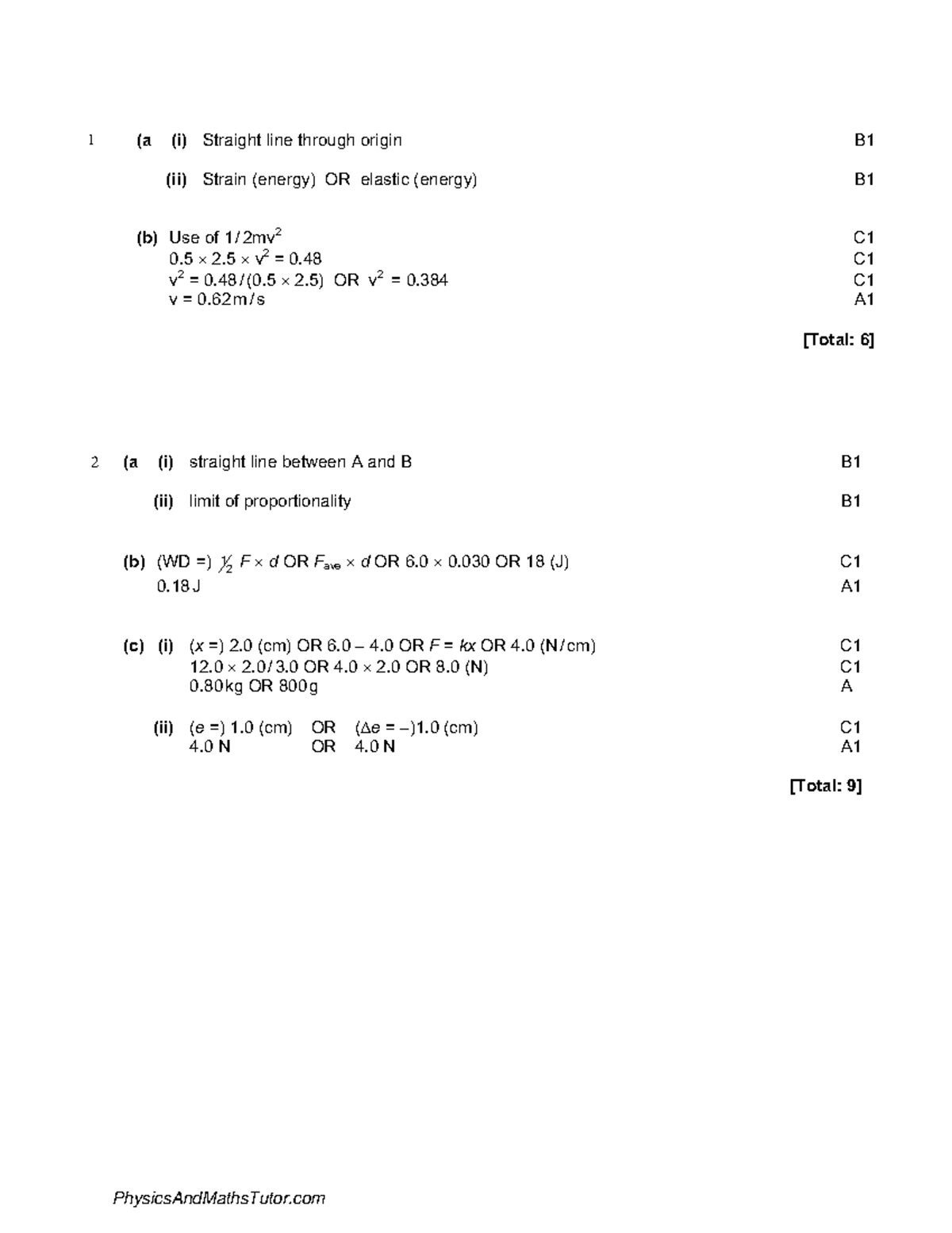 Hooke's Law MS-2 - physics practice and coursework for homework and ...