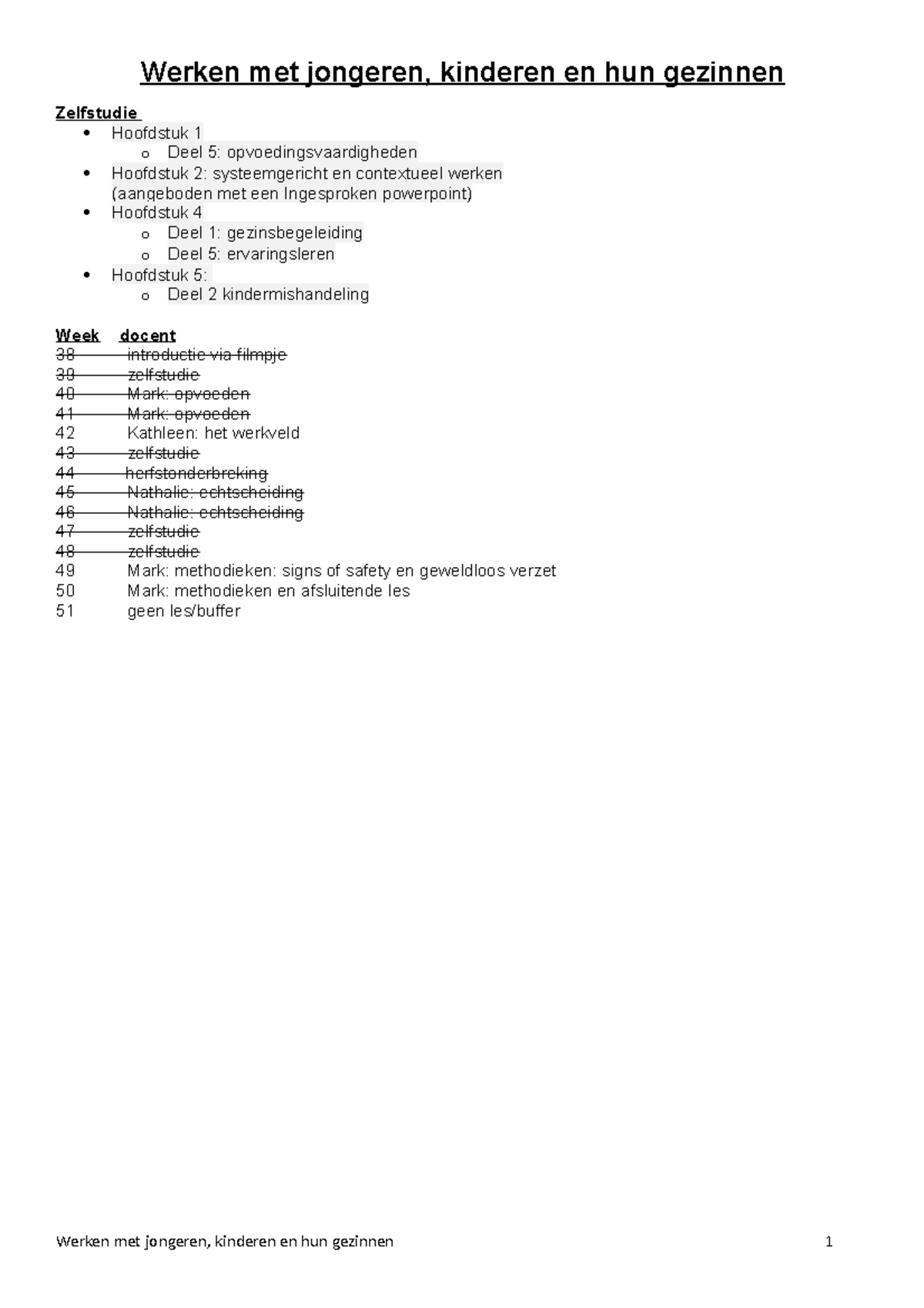 Werken met jongeren - samenvatting lessen en boek - Werken met jongeren, kinderen en hun ...