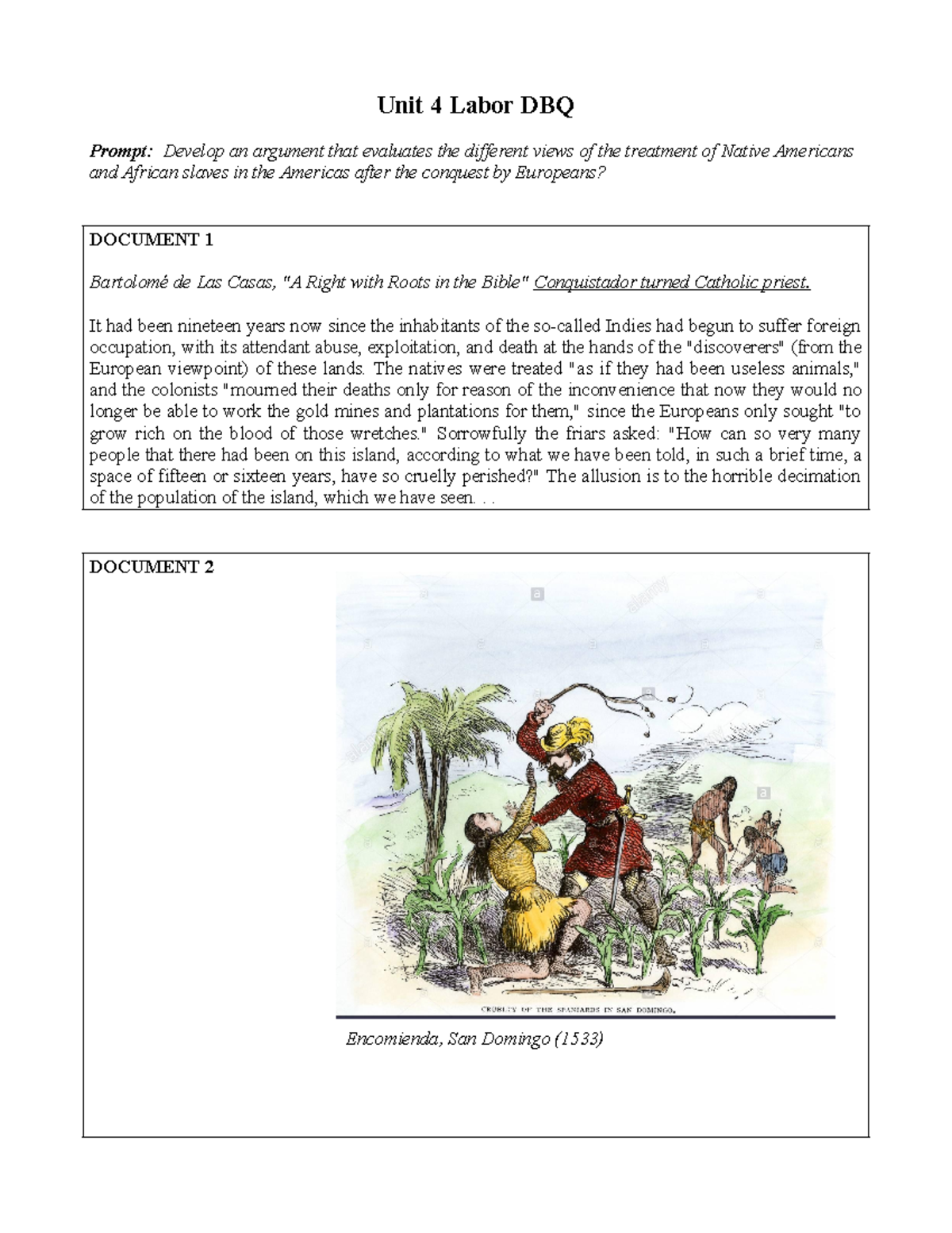 Copy of Labor DBQ - Djjdncick - Unit 4 Labor DBQ Prompt: Develop an ...