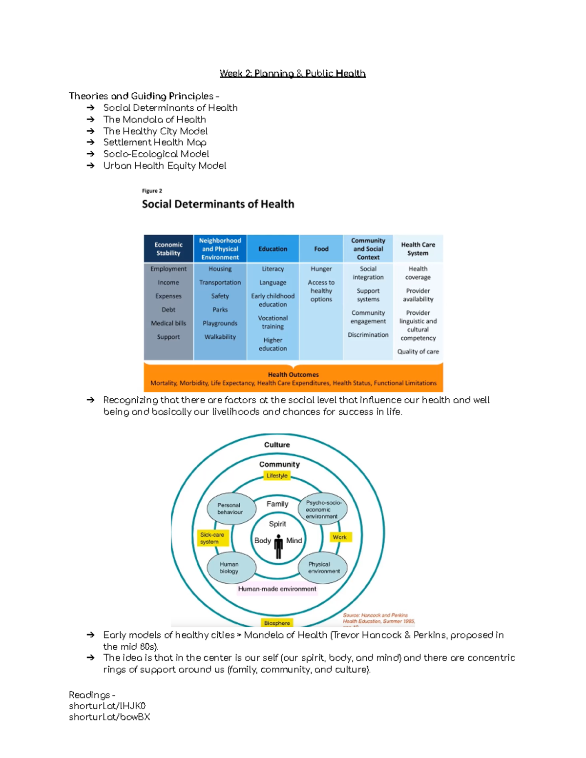 Week 2 Planning & Public Health - Week 2: Planning & Public Health ...