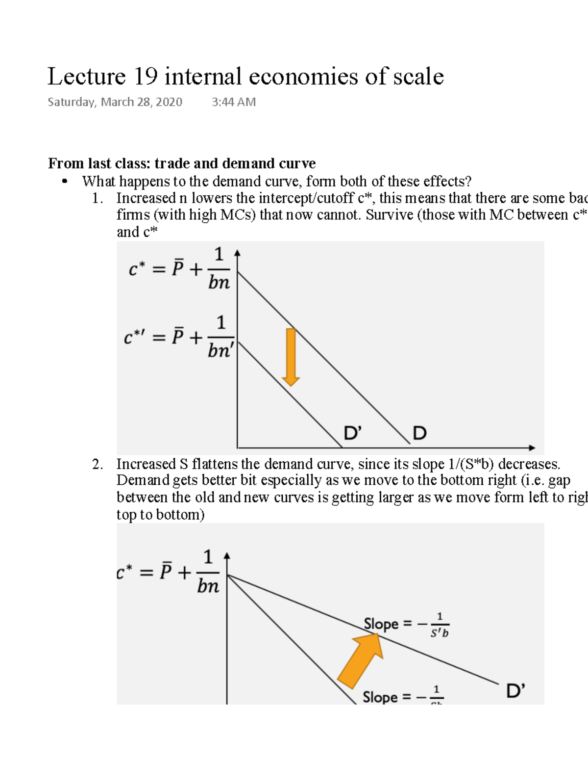 Lecture 19 internal economies of scale - Warning: TT: undefined function: 32 Warning: TT ...