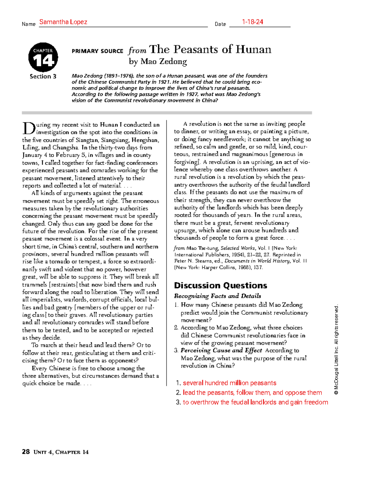 Kami Export - 13.1 Mao Zedong-1-1-1 - © McDougal Littell Inc. All ...