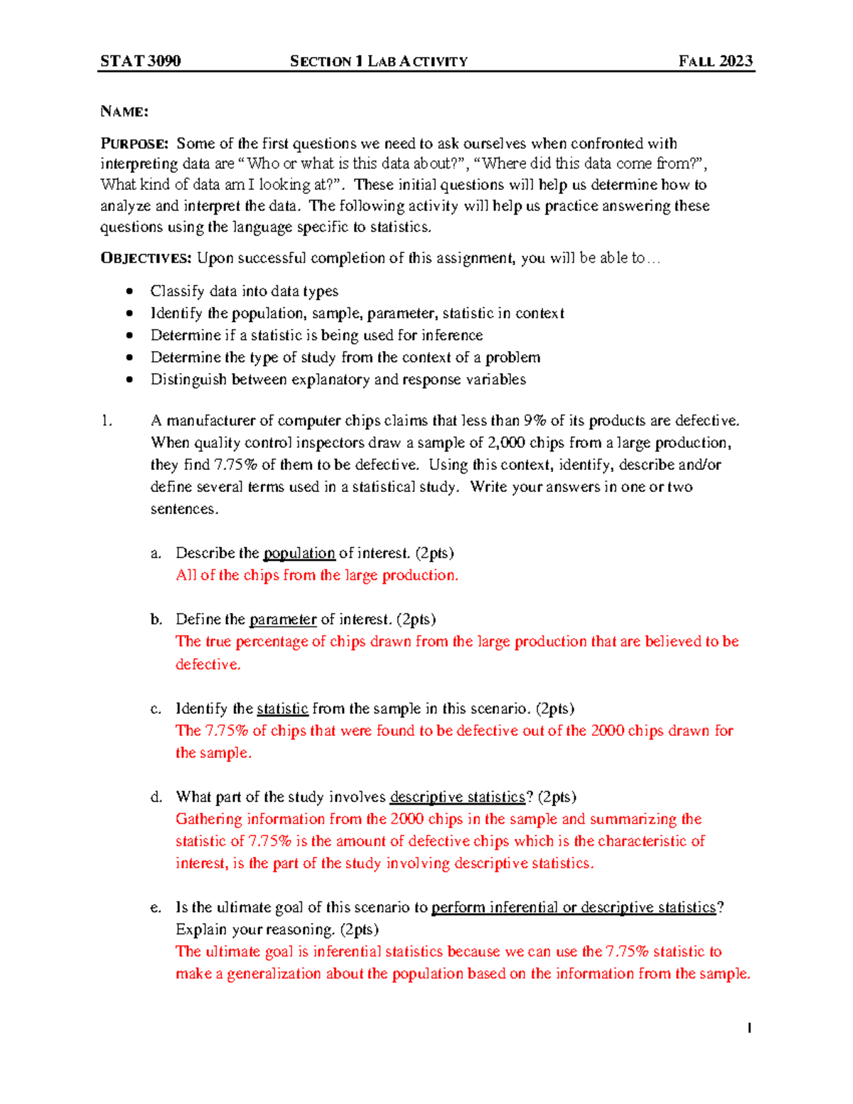 Section 1 Lab Activity - stat 3090 - STAT 3090 SECTION 1 LAB ACTIVITY ...