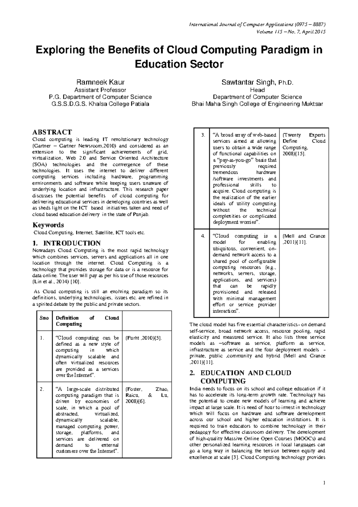 11. Exploring the Benefits of Cloud Computing Paradigm in ...